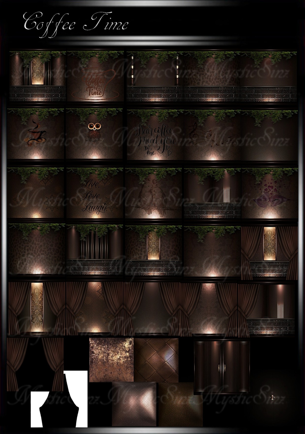 Coffee Time IMVU Room Texture Collection