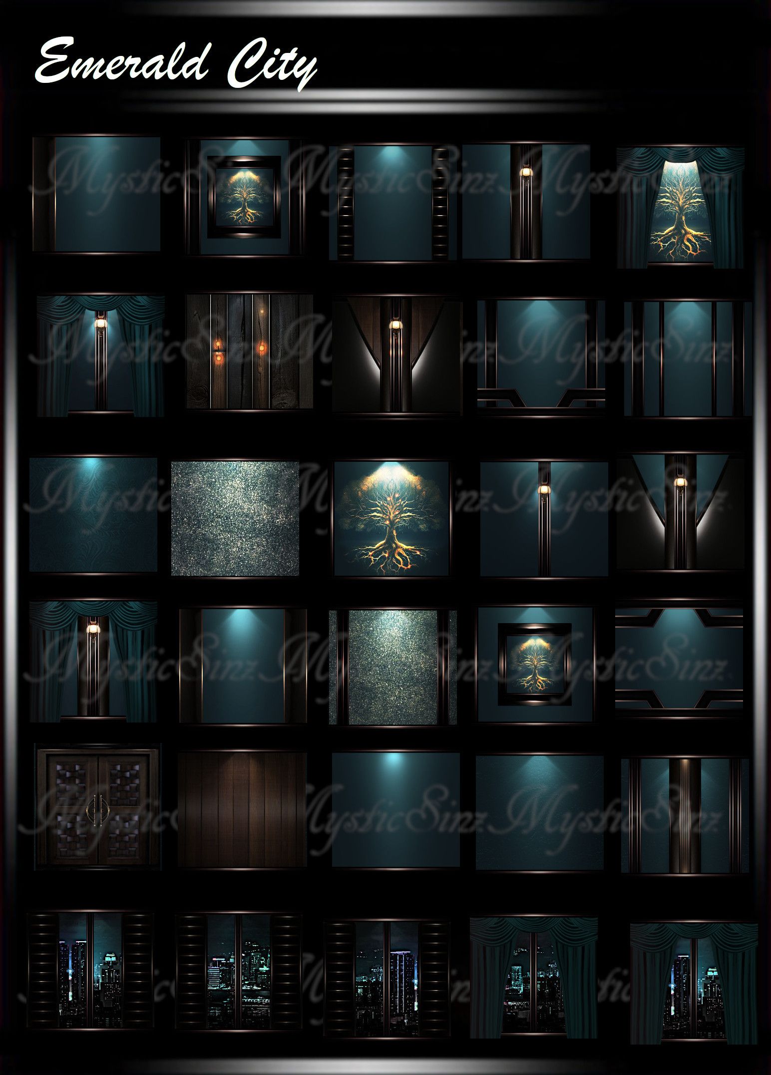 Hallow Ginger Nights IMVU Room Texture Collection