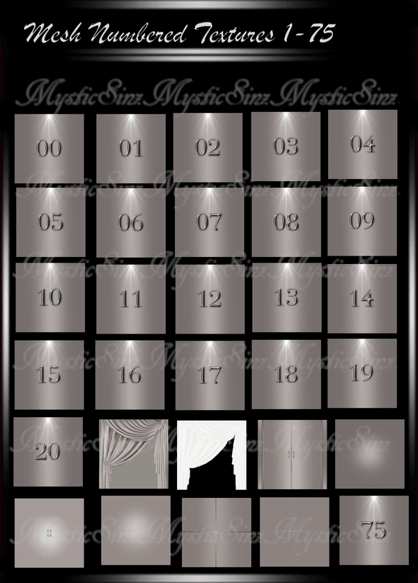 IMVU Numbered IMVU Textures 1-75