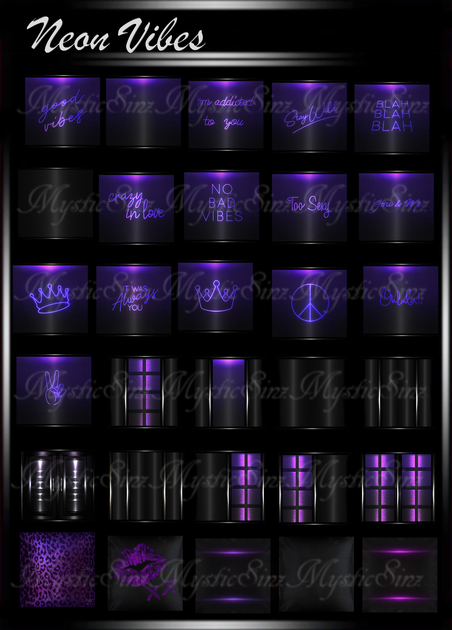 Midnight Roze IMVU Room Texture Collection