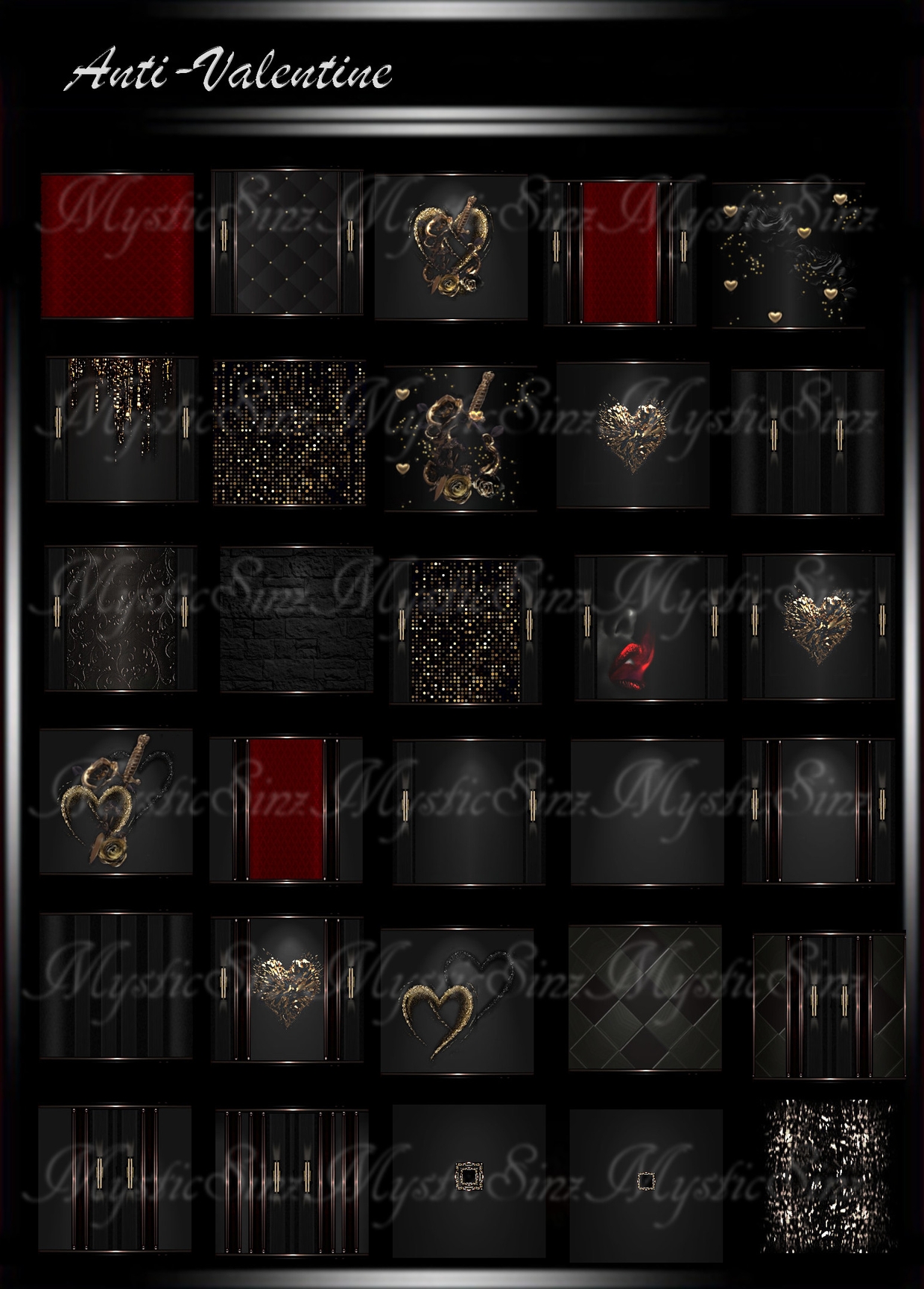 Anti-Valentine IMVU Room Textures Collection