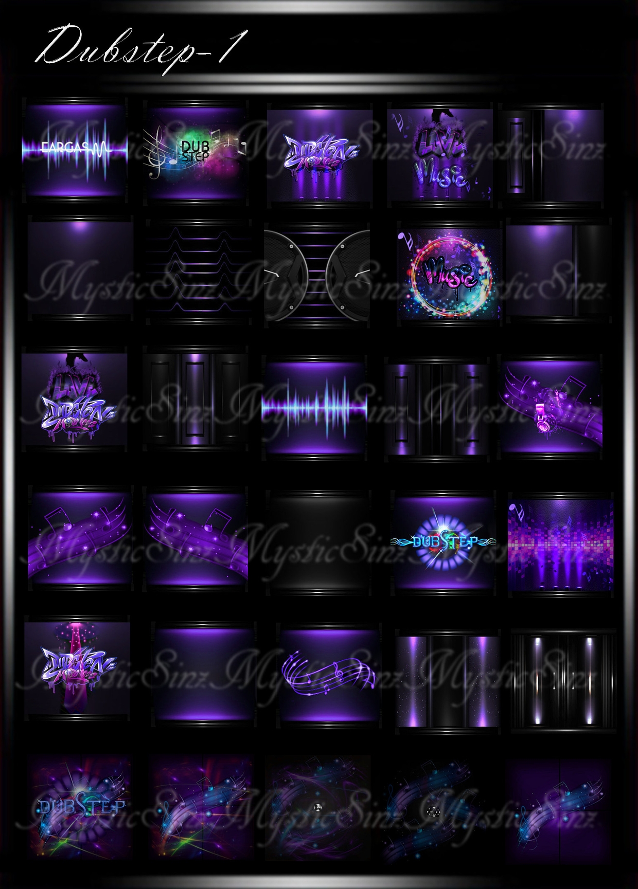 Neon Lights IMVU Room Textures Collection