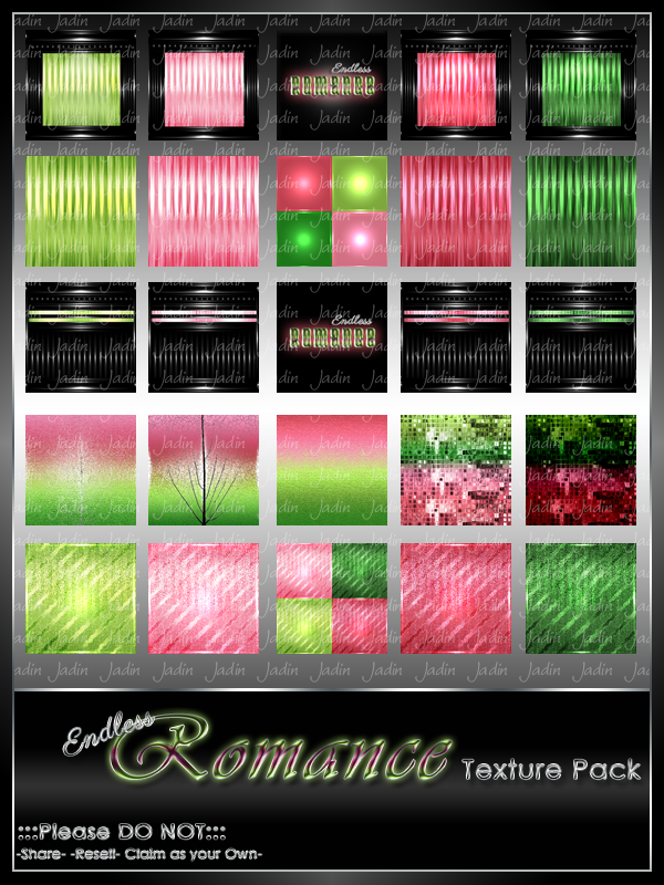Endless Romance Texture Pack-- $3.00
