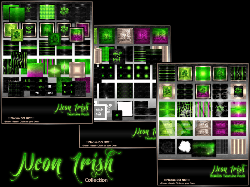 Neon Irish Collection-- $8.00