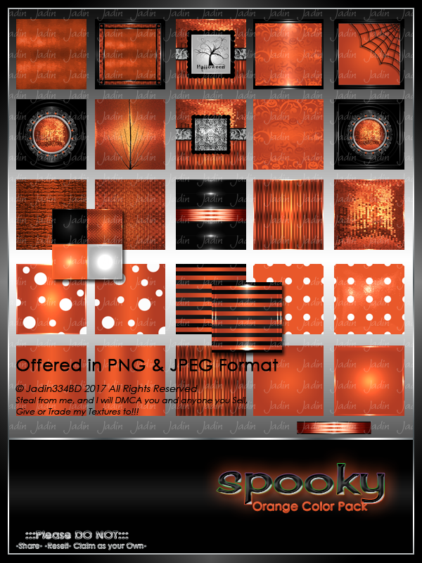 Spooky ORANGE Texture Pack-- $3.00