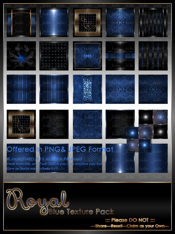 Royal Texture Pack (BLUE)-- $2.00