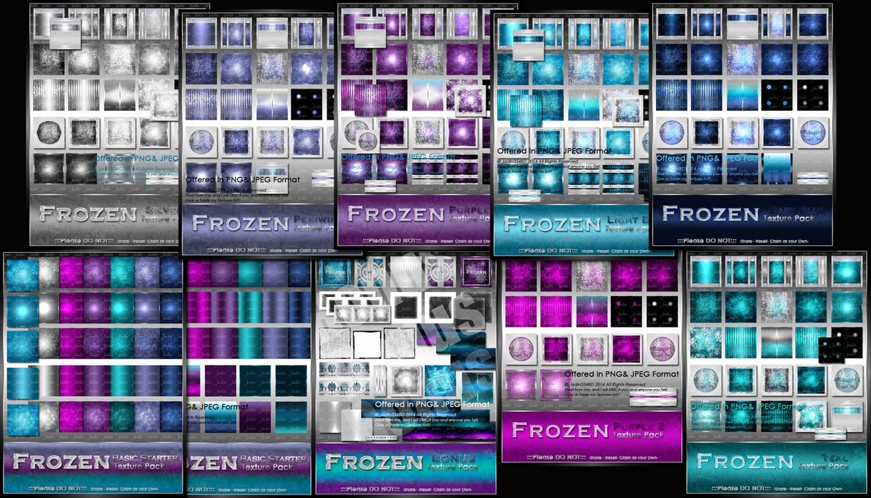 Complete Frozen Texture Pack Collection-- $12.00