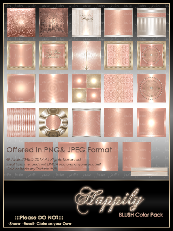 Happily Wedding Texture Pack (BLUSH)-- $2.00