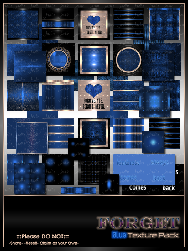 FORGET: Blue Color Pack-- $4.00