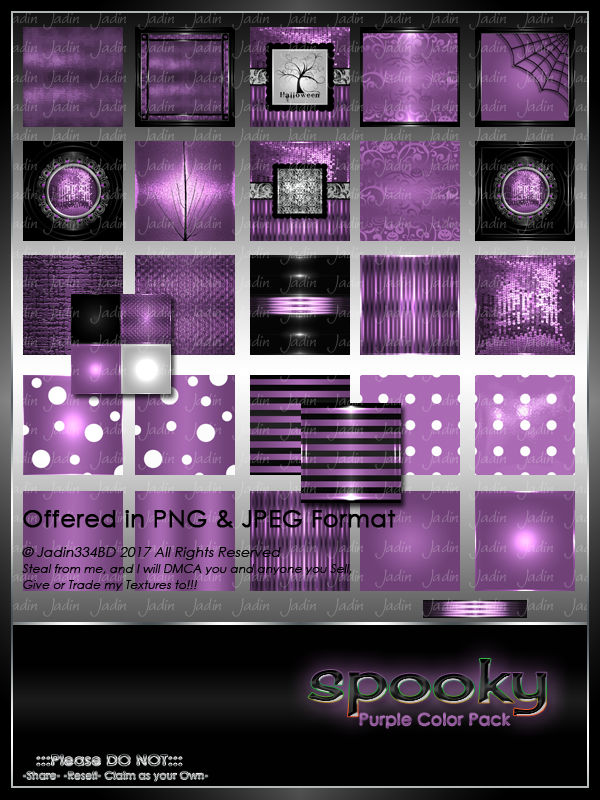 Spooky PURPLE Texture Pack-- $3.00