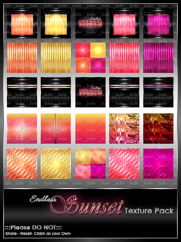 Endless Sunset Texture Pack-- $3.00