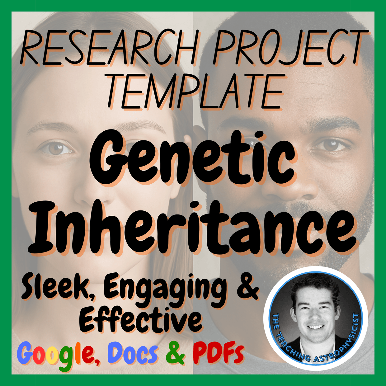 Genetic Inheritance Biology Science Research Project Template | Digital ...