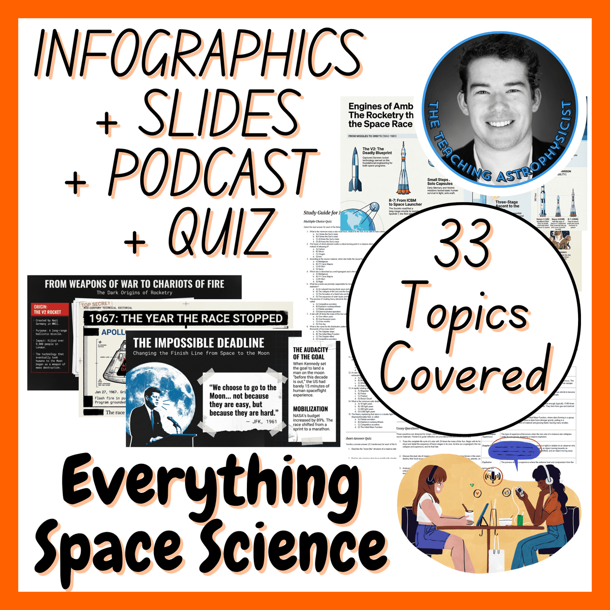 Everything Space Science Bundle | Infographics + Slides + Podcasts ...