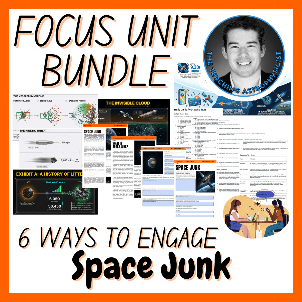 Space Junk | Focus Unit Bundle | 6 Resources inc. Quiz | Space Science Set