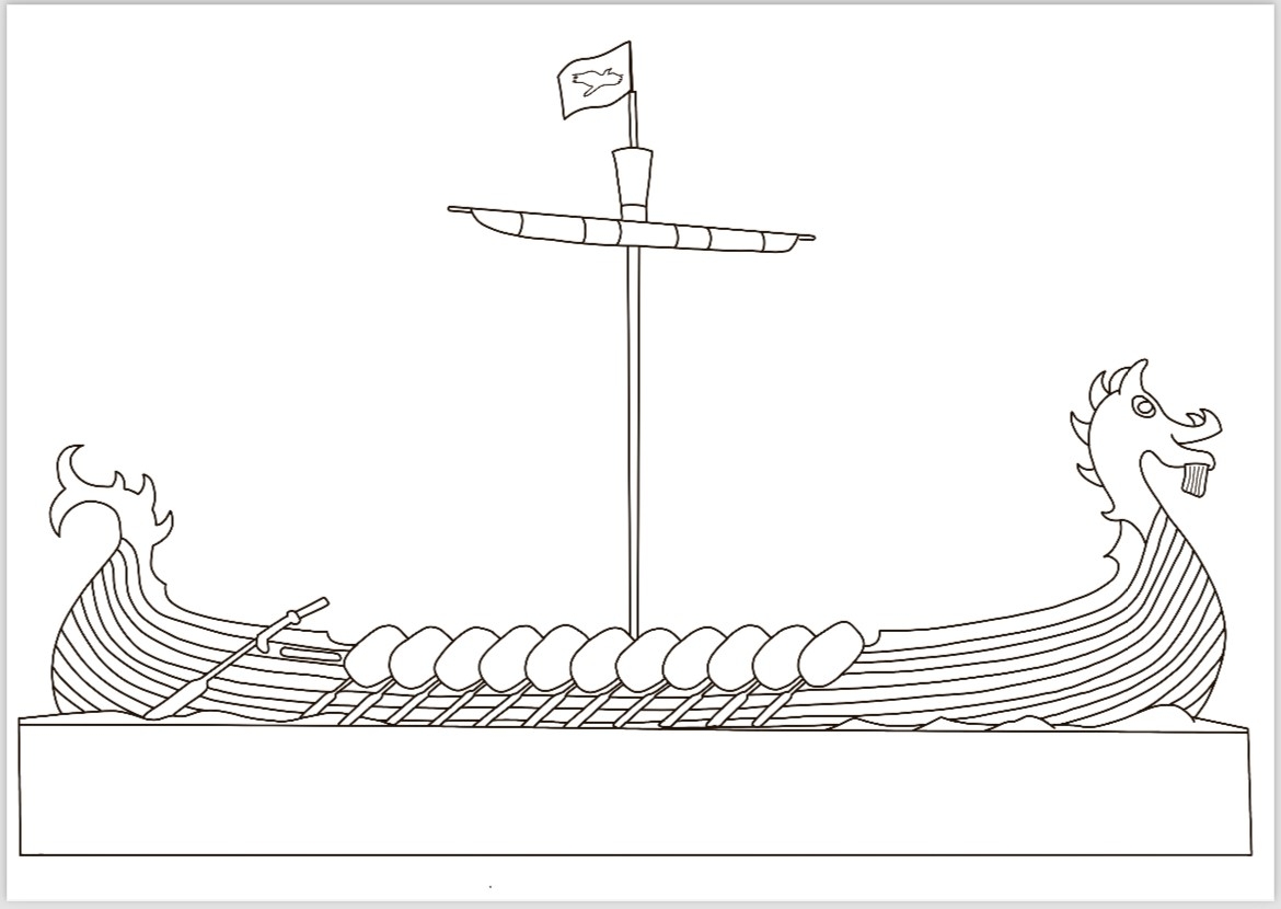 Up Helly Aa Galley Colouring Sheet