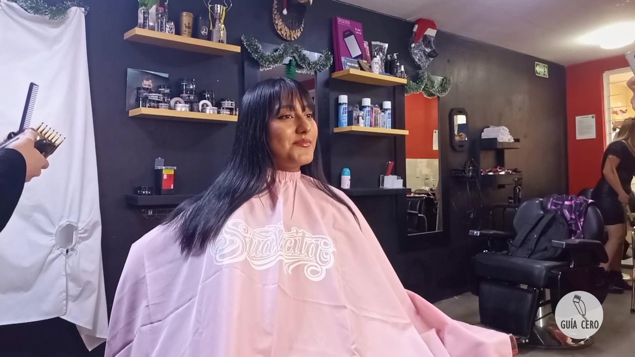 104 Less & Jazmin: Long, horseshoes cut, headshave & brows and long, crazy cut & headshave