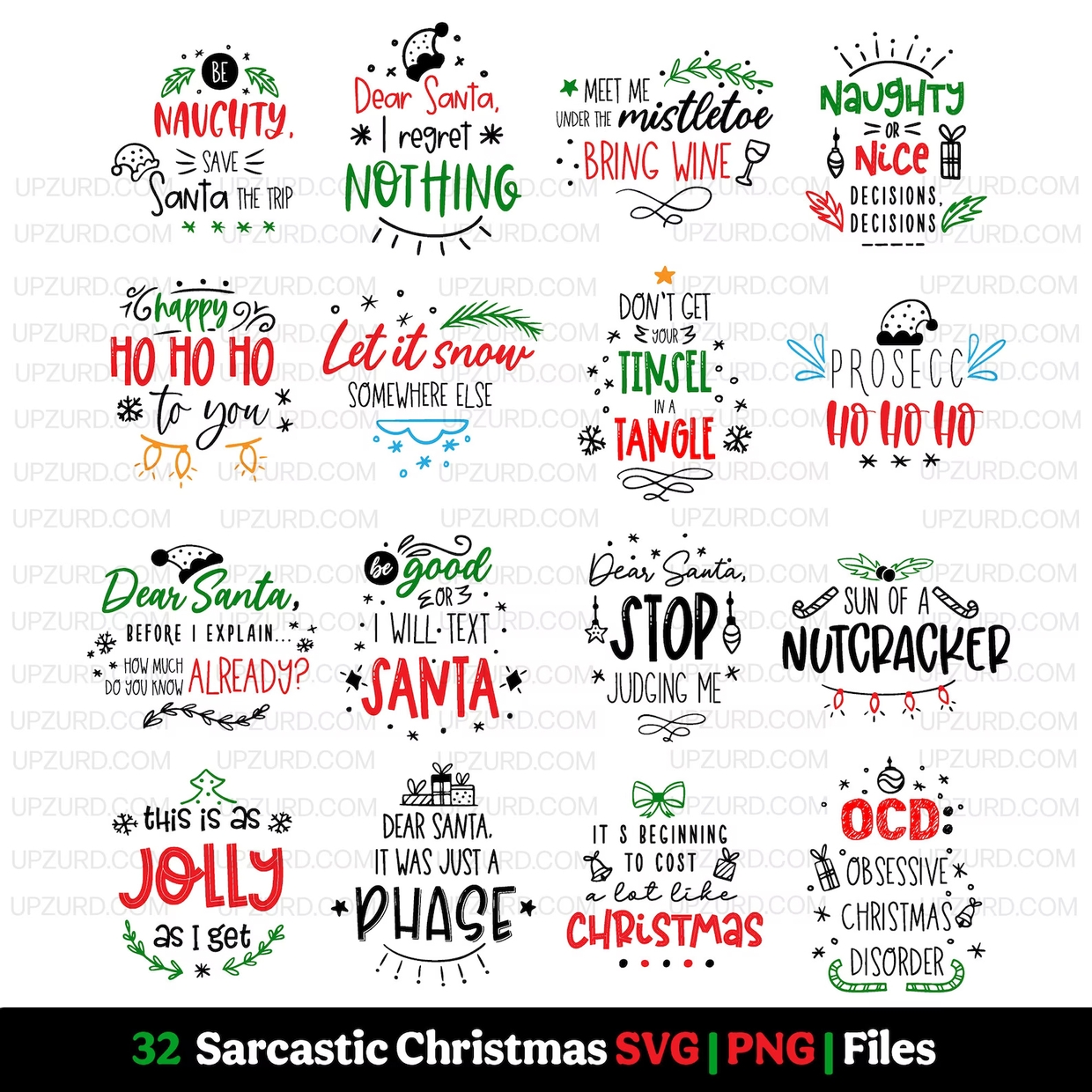 32 Funny and Sarcastic Christmas Quotes | Christmas PNG | Christmas SVG ...