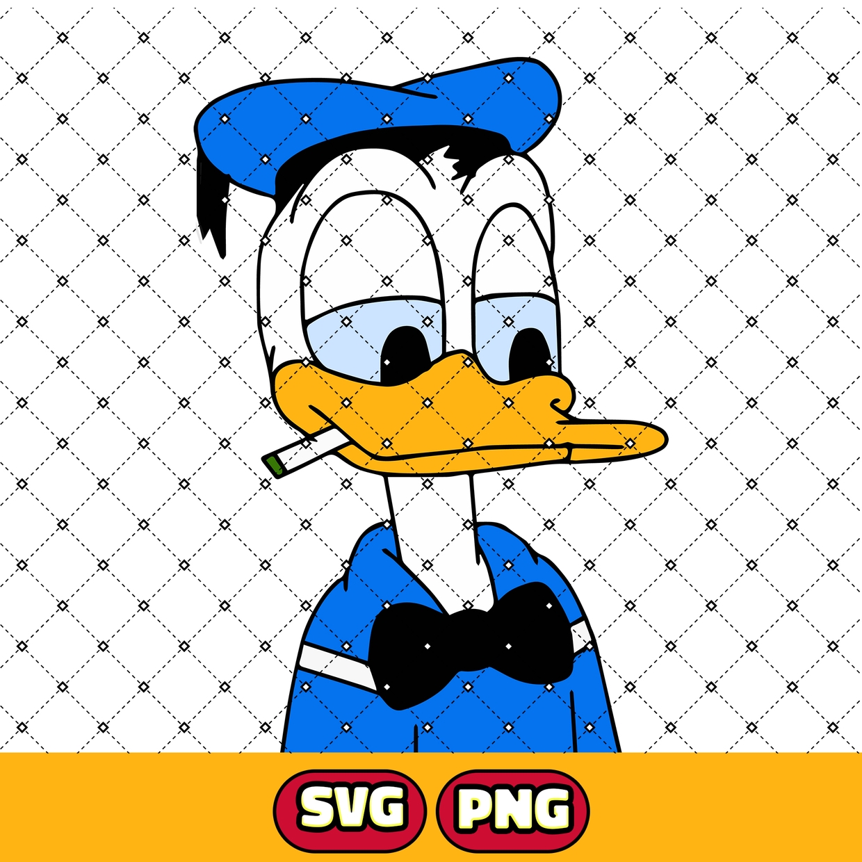 420 Donald Duck Disney SVG. Donald Duck Smoking A Joint PNG