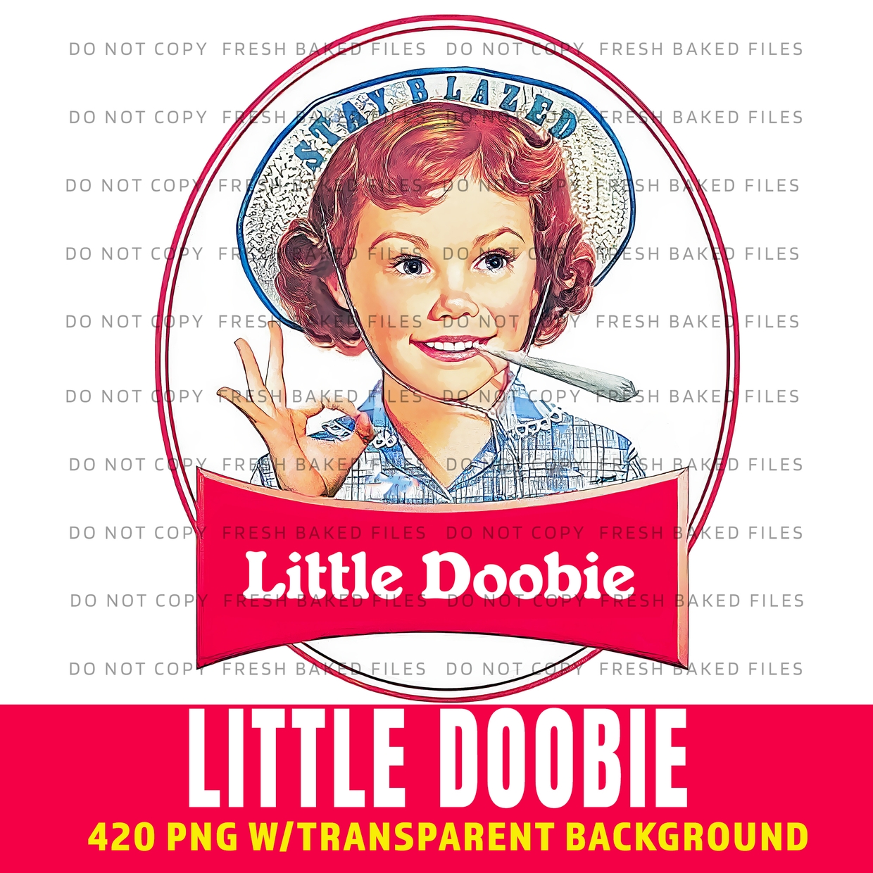 Little Doobie PNG File for Sublimination, 420 Vintage Parody Style ...