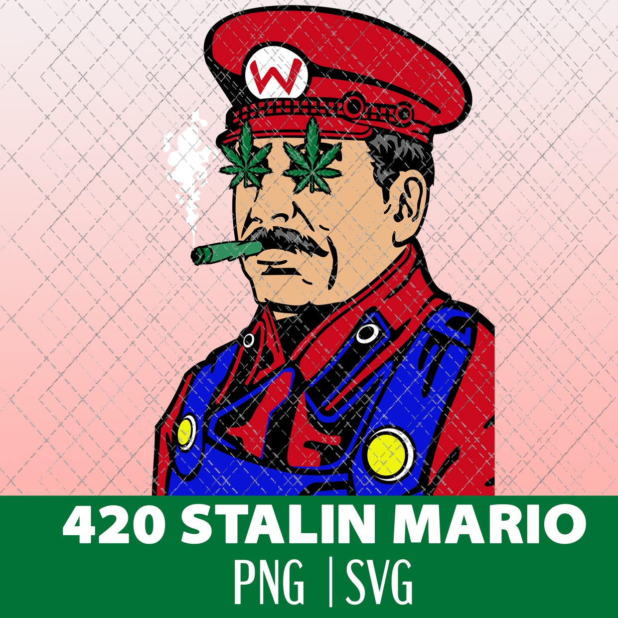 420 Super Mario Stalin SVG and PNG File