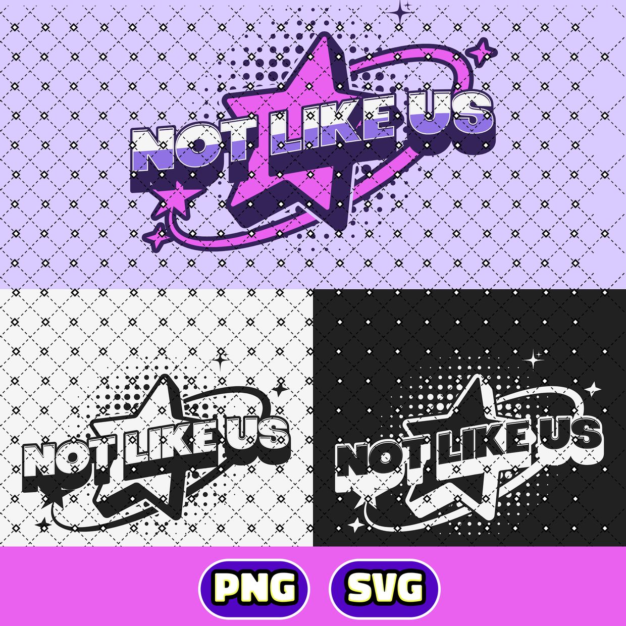 3 Kendrick Lamar Not Like Us Y2K Logo SVG Designs. Not Like Us 3 PNG ...