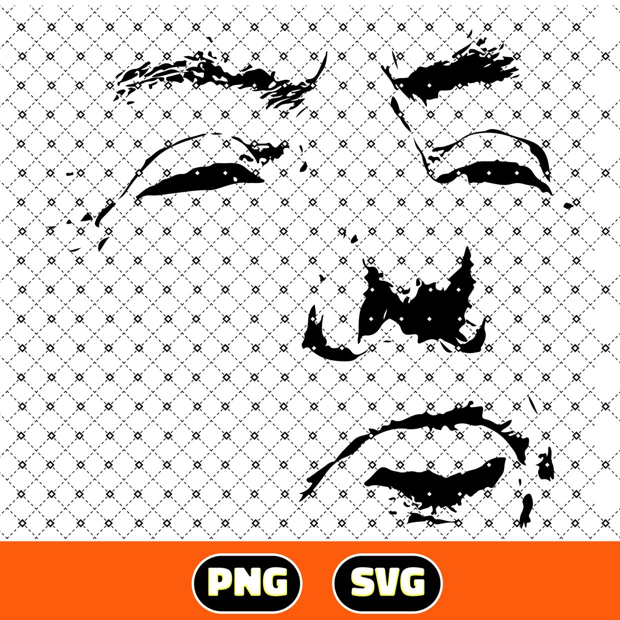 Big Close Up of Trump's Face SVG and PNG Instant Download