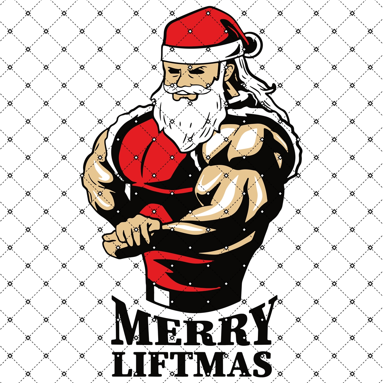 Merry Liftmas SVG. Buff Santa Claus PNG, Santa Claus Bro Workout SVG ...