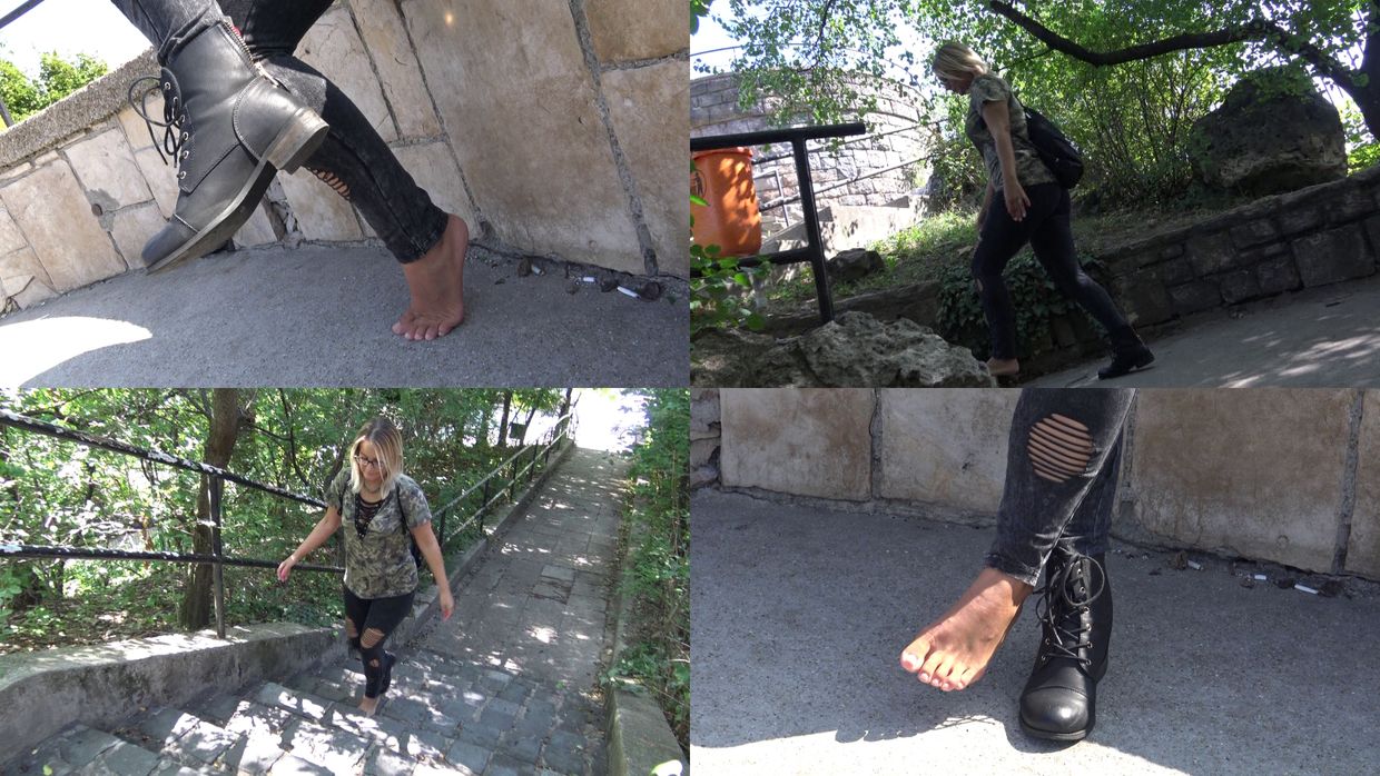 Brittany - One shoe one barefoot Part1