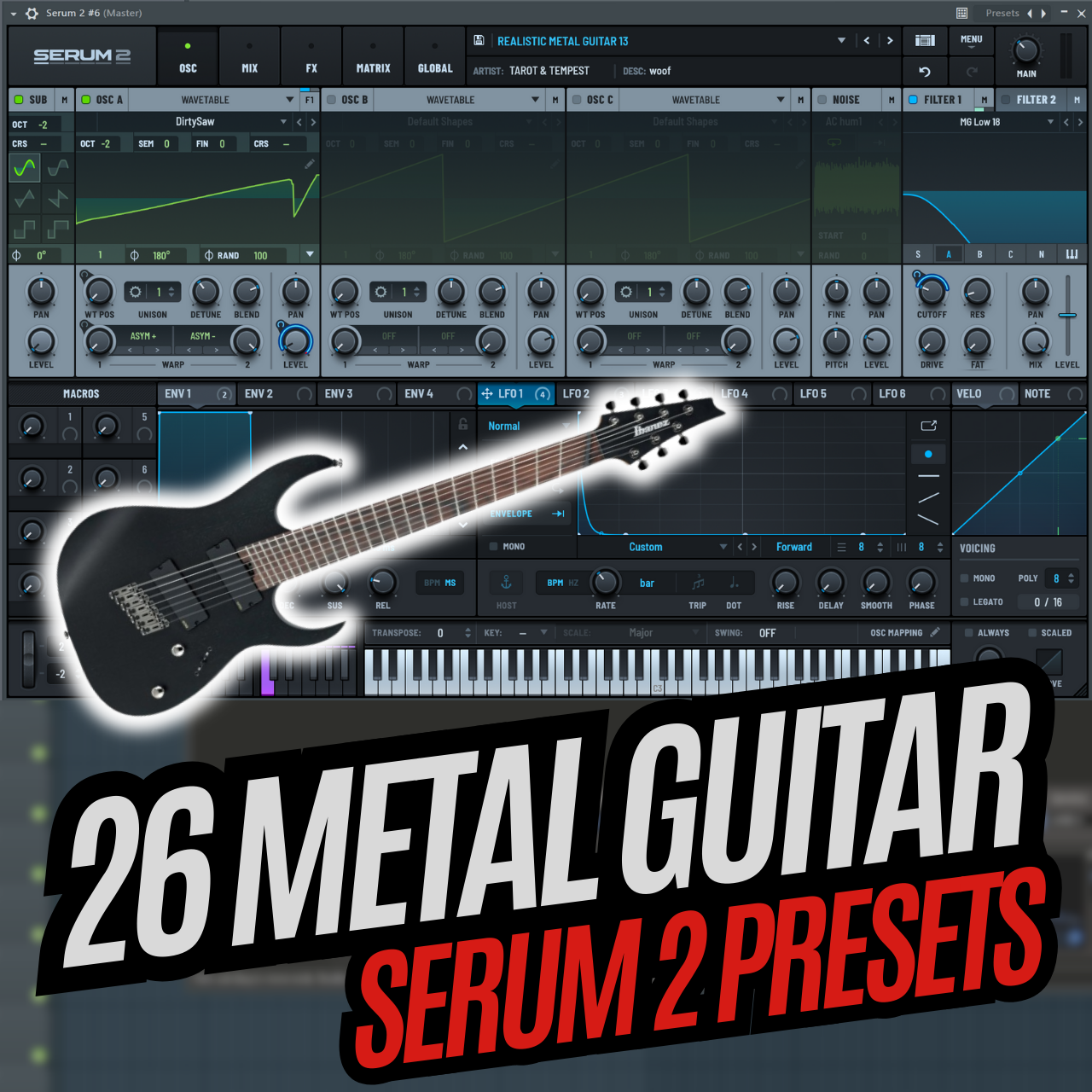 26 REALISTIC SERUM 2 METAL GUITAR PRESETS