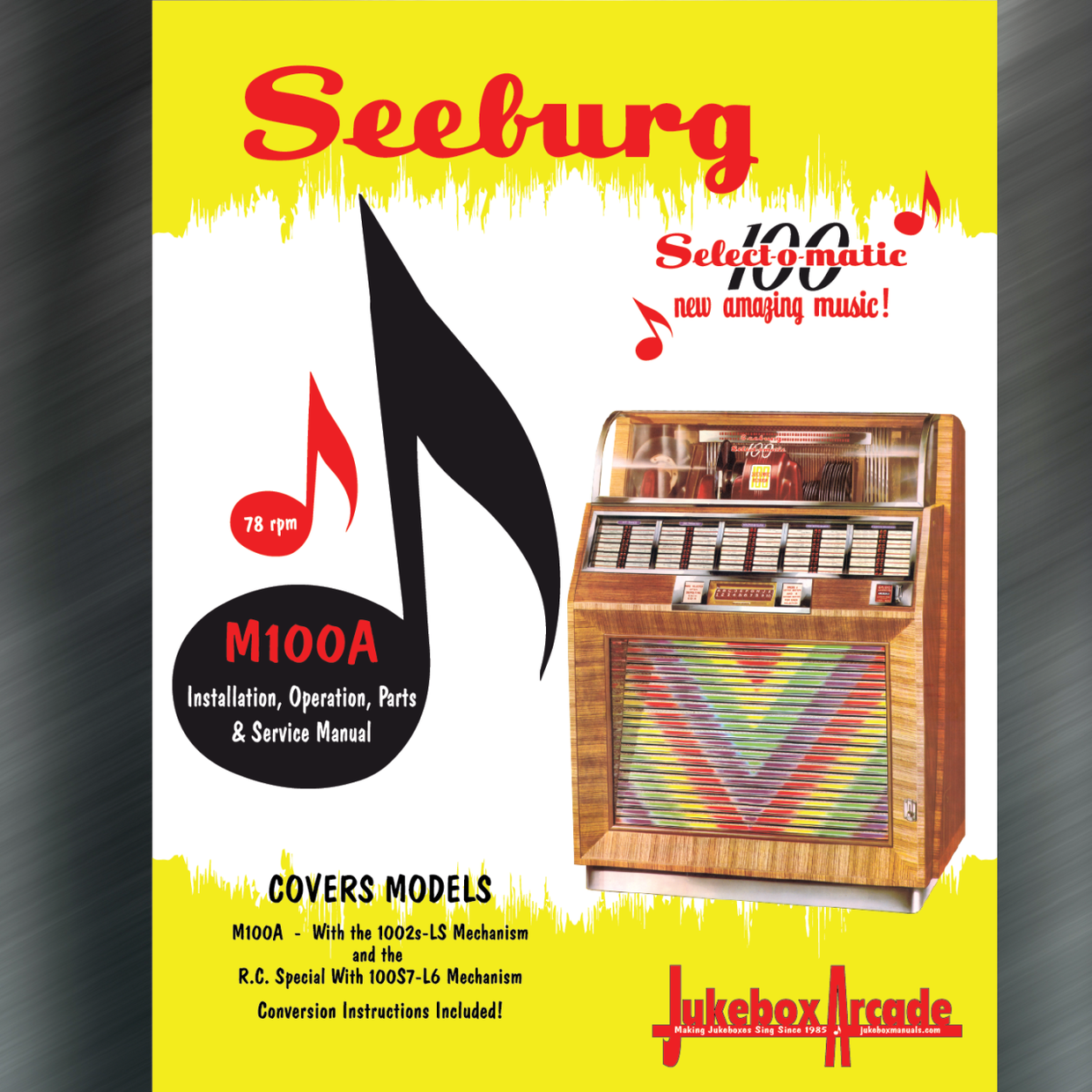 Seeburg M100-A & R.C. Special (1948-50) Manual Includes WICO 45rpm ...