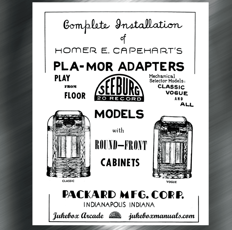 Packard Pla-Mor Adapters for All Seeburg 20 Record Jukeboxes Classic ...