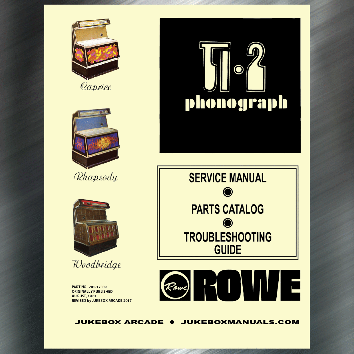 Rowe AMI TI-2 Caprice, Rhapsody, Woodbridge, Manual & Brochure 1974