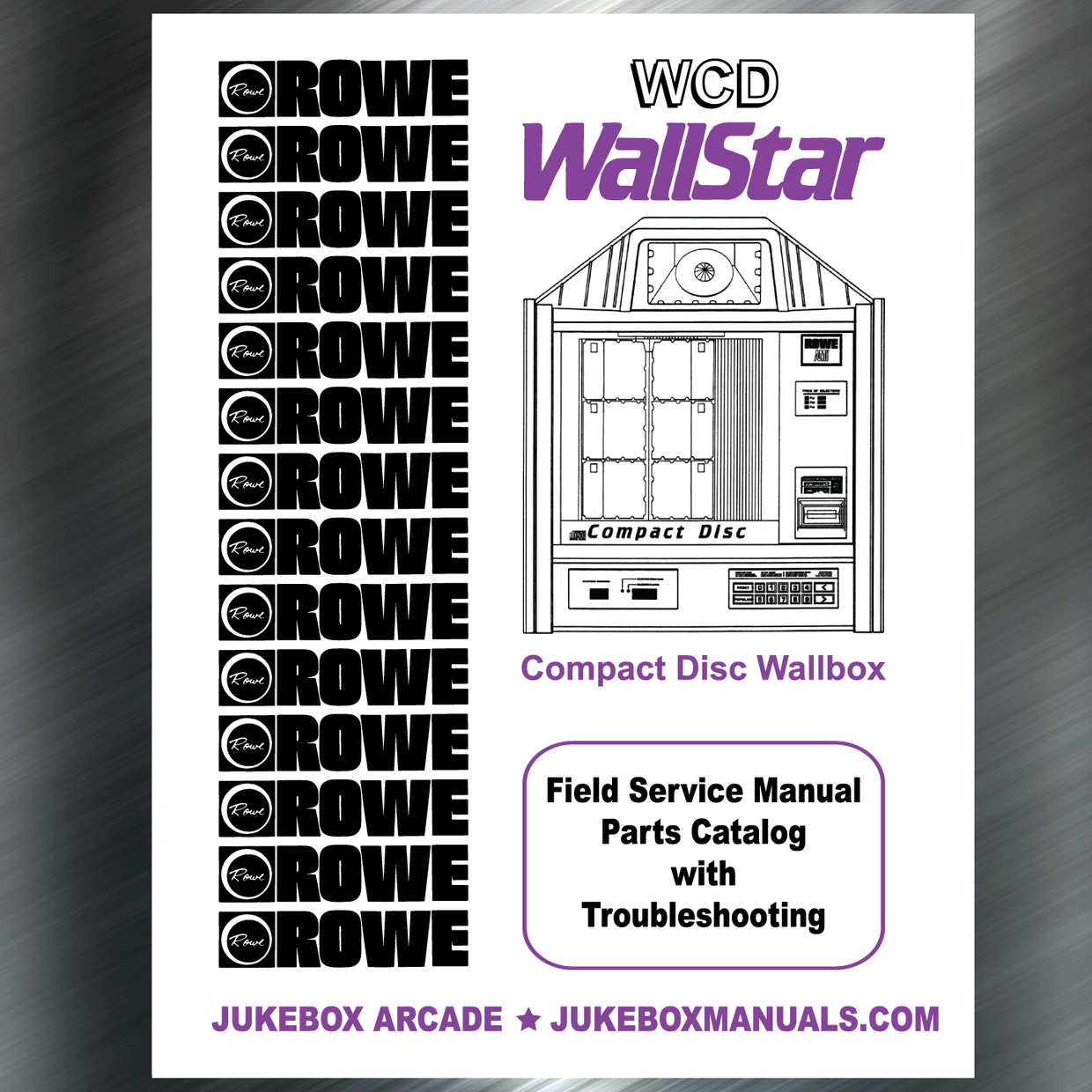 Rowe WCD WallStar Compact CD Wallbox Service Manual Parts Catalog and ...