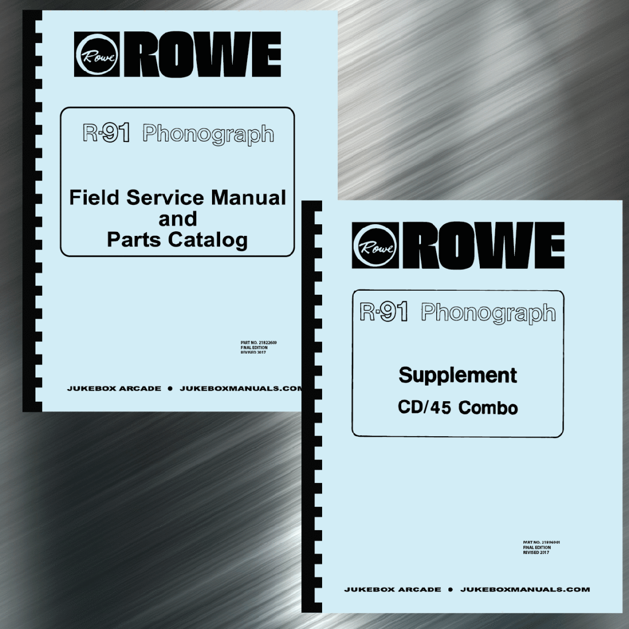 Rowe AMI R-91 (1987) Service, Parts Manual Supplement CD/45 Combo