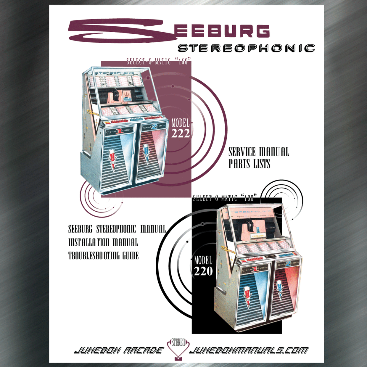 Seeburg Models 220 and 222 (1959) Service Manual and Parts Lists