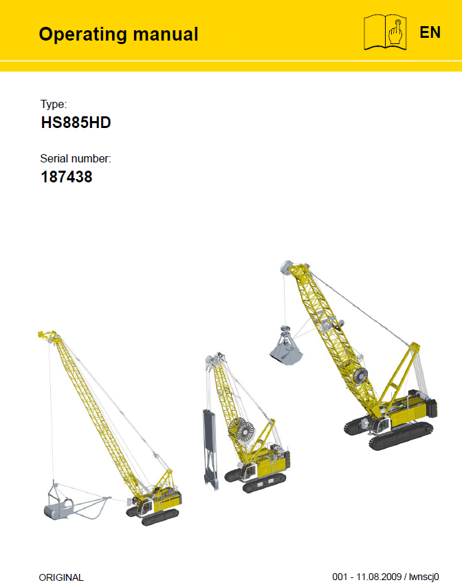 Liebherr Crawler Crane HS885 HD 187438 Technical Information, Parts ...