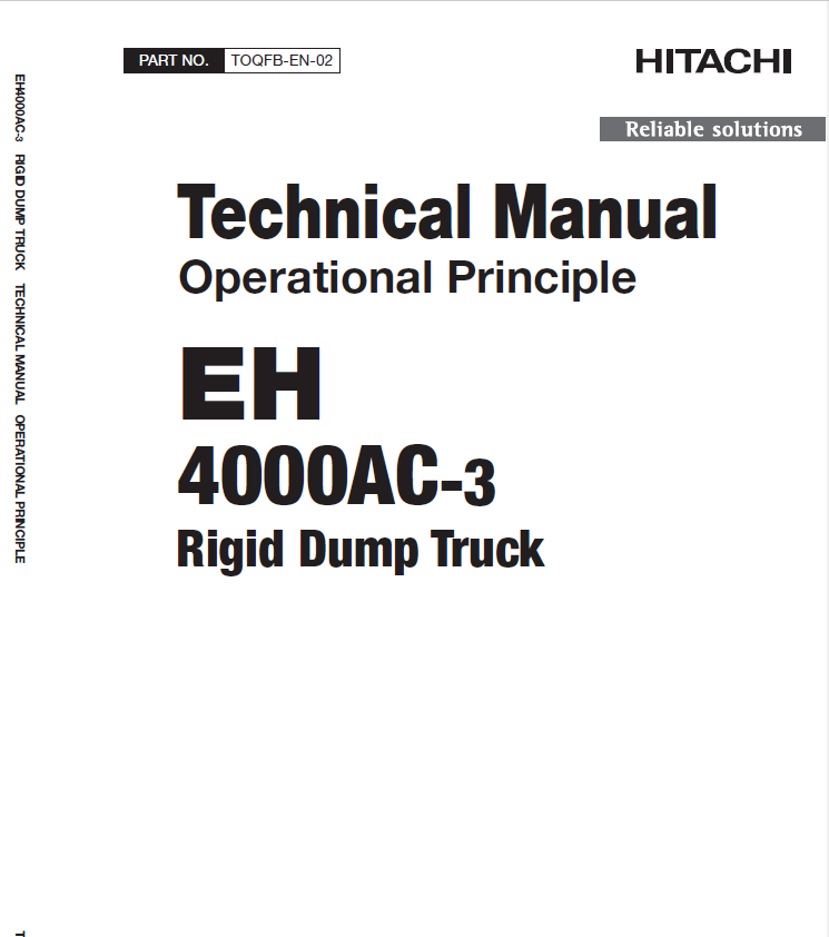 Hitachi EH4000AC-3 Rigid Dump Truck Technical Manual