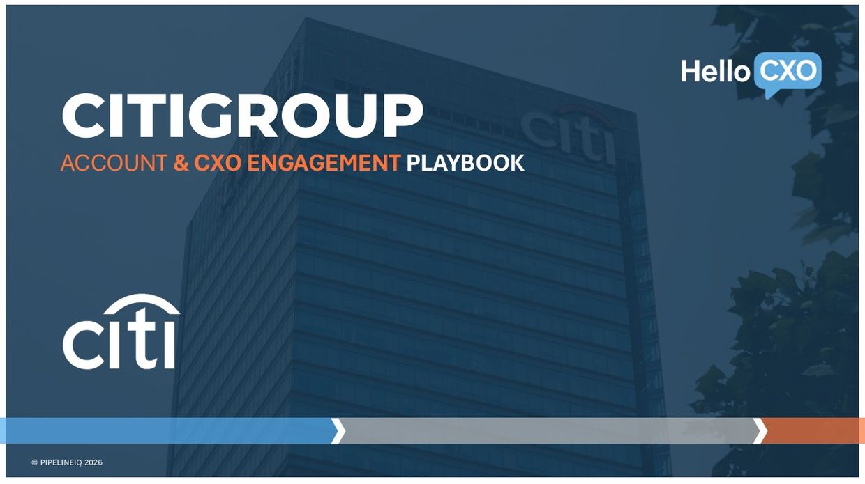 Citigroup HelloCXO | Executive & Account Playbook | PipelineIQ