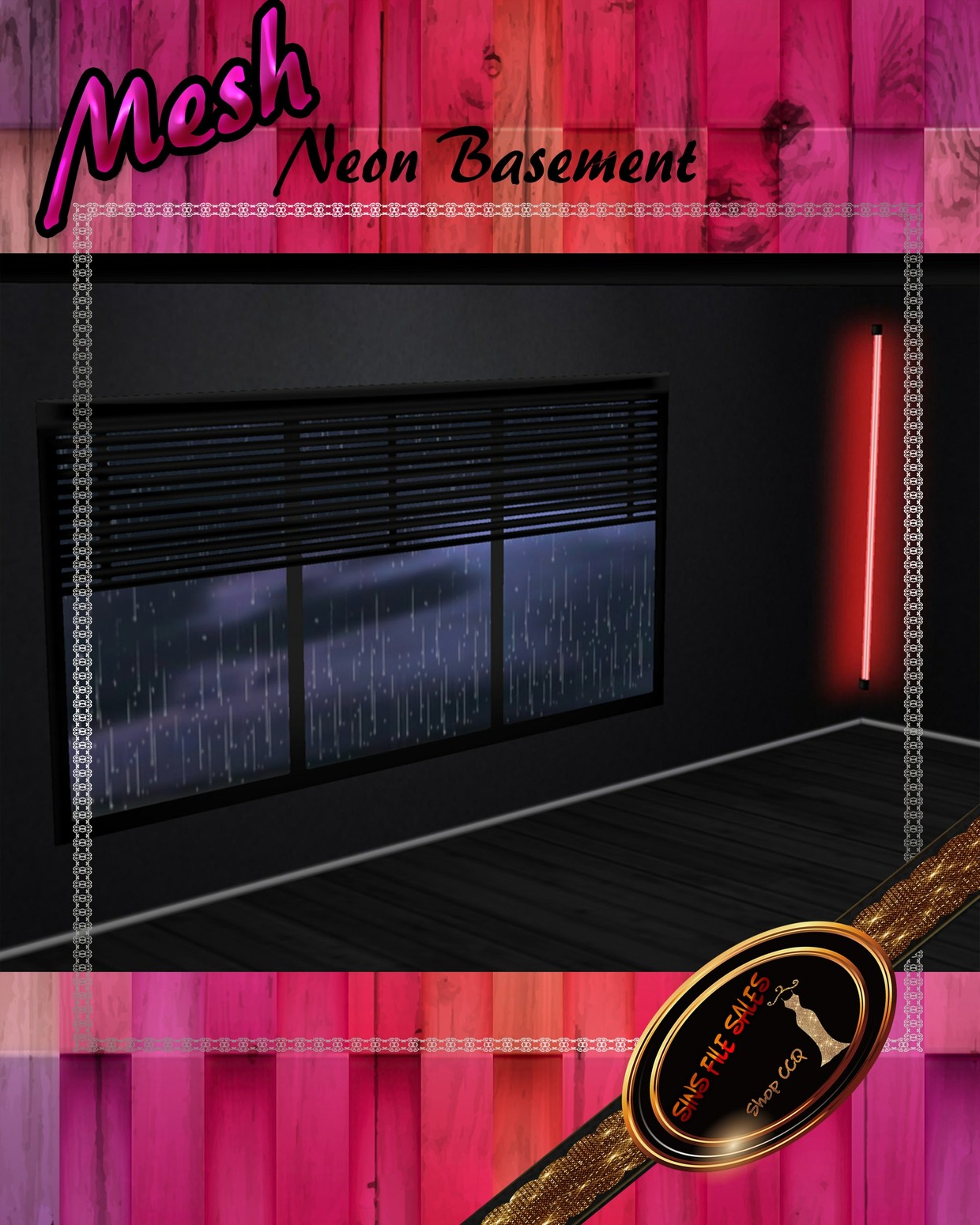 •Neon Basement Room Mesh•CHKN