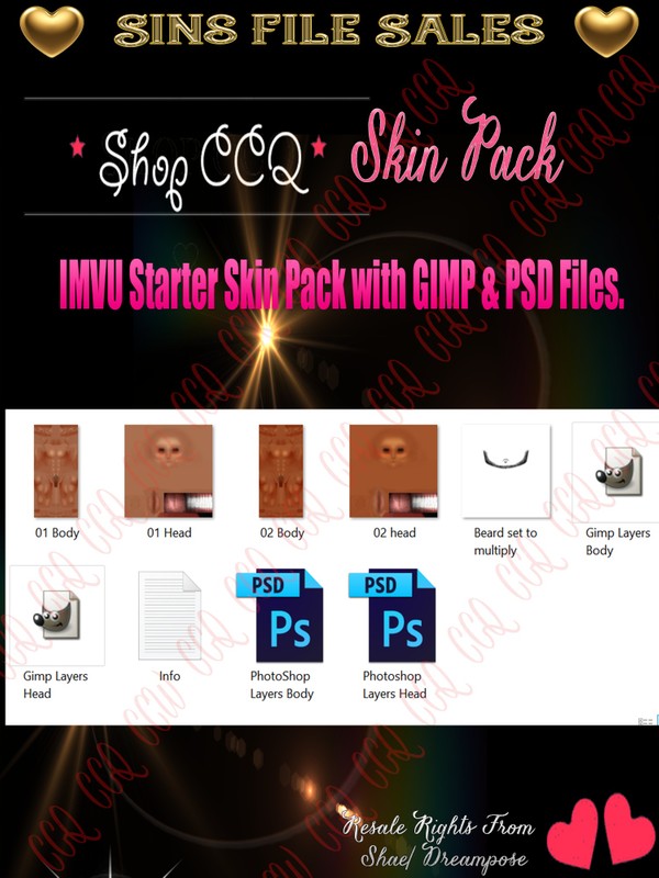 IMVU Skins with GIMP & PSD Files