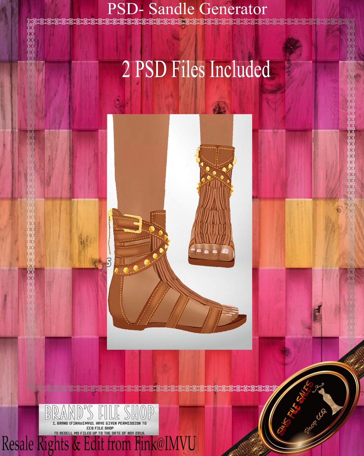 Sandle Generator PSD Files