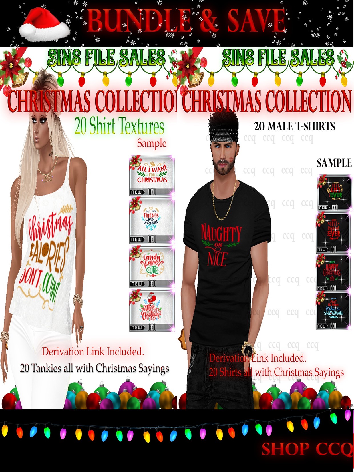 *Bundle & Save* Mens & Womans X-mas Themed Shirts *40 in total*