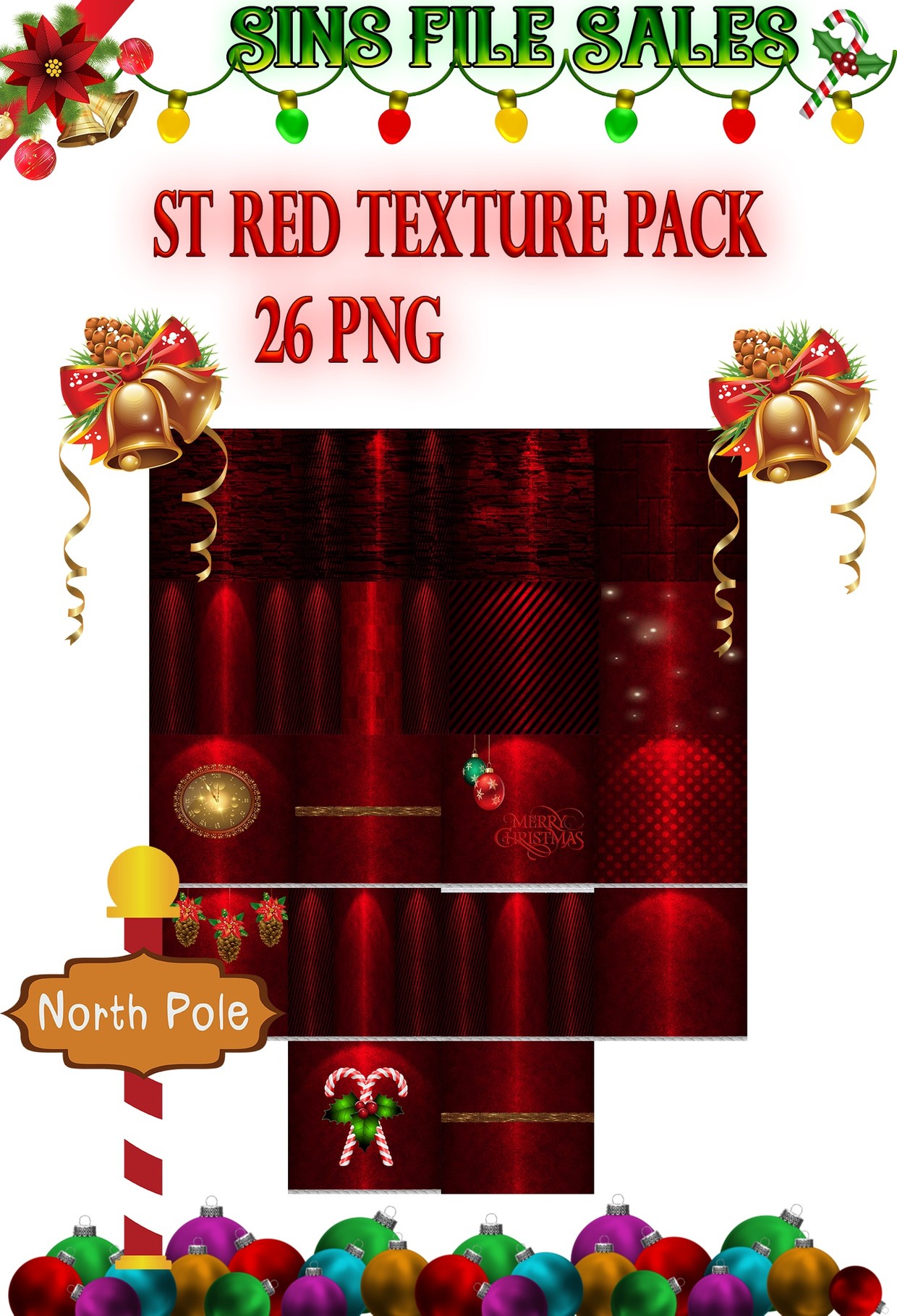 St Red Texture Pack *26 PNG