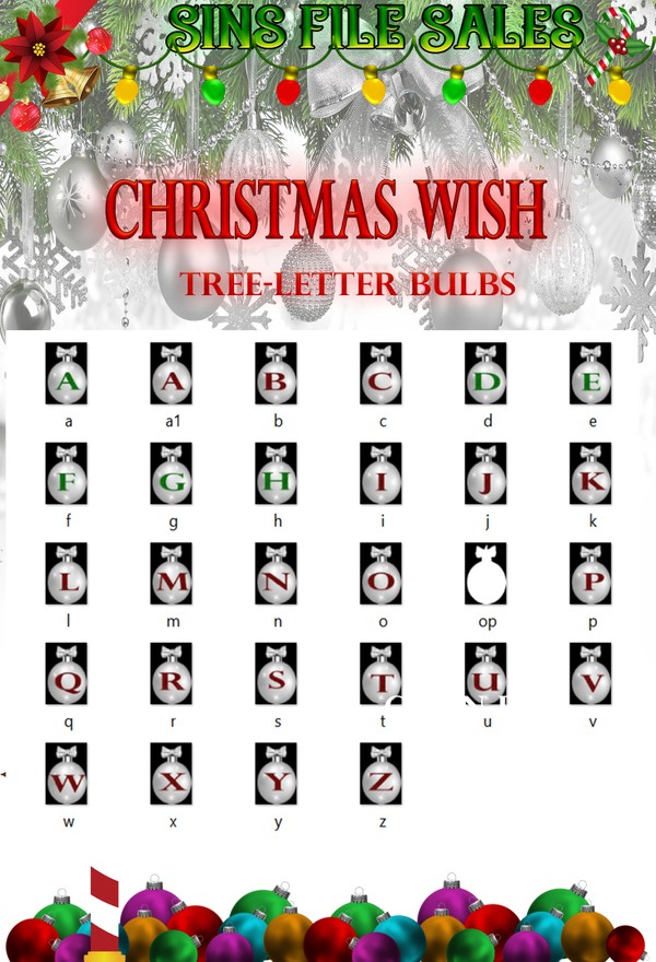 Christmas Wish- Letter Bulbs