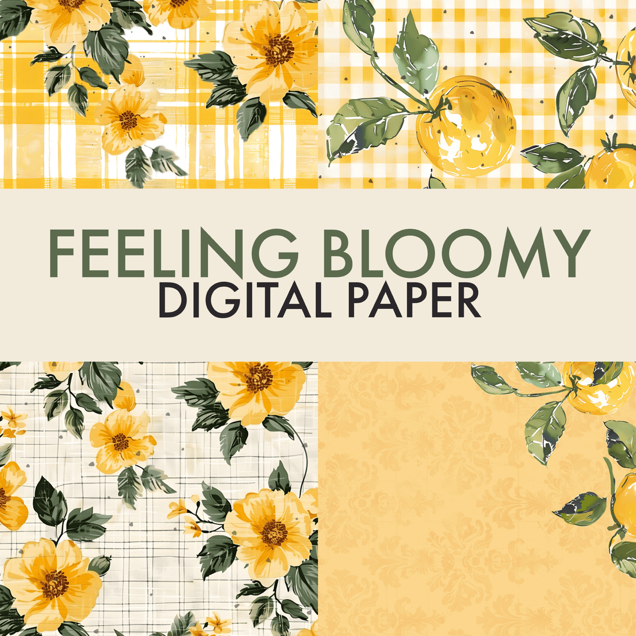 FEELING BLOOMY DIGITAL PAPER COLLECTION