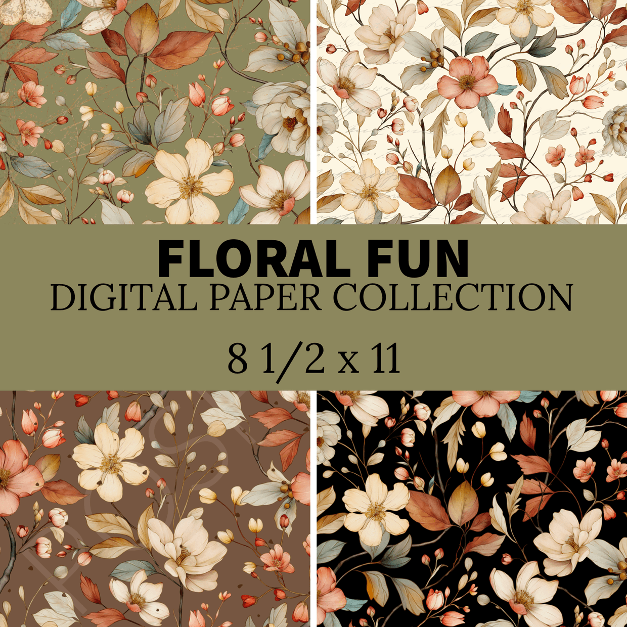FLORAL FUN DIGITAL PAPER COLLECTION