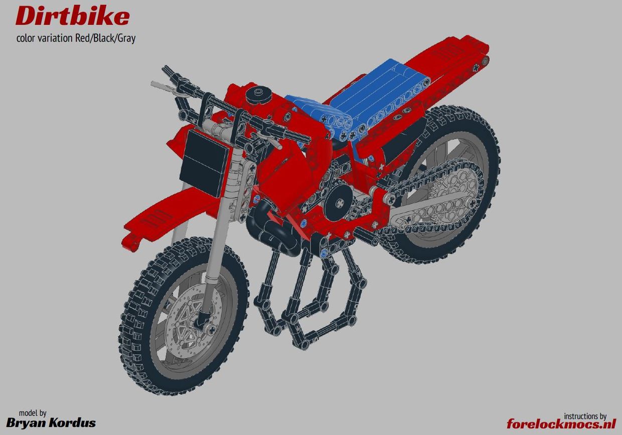 Dirtbike - Red/Black/Gray-088