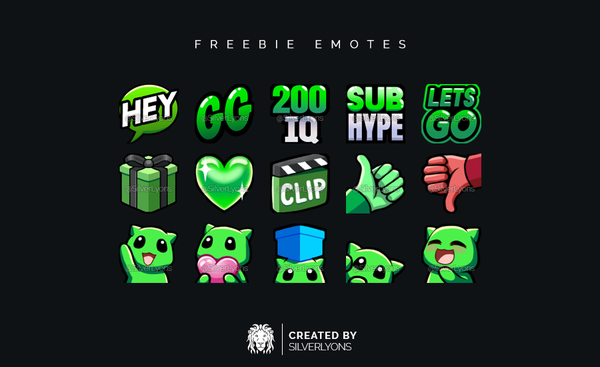 Freebie Green Emotes Pack
