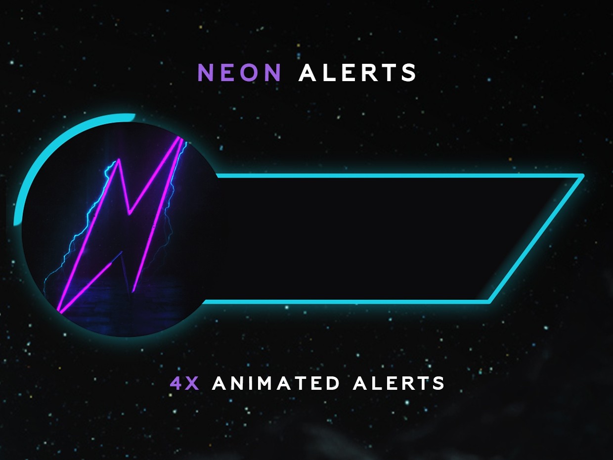 TWITCH ALERTS PACK (NEON)