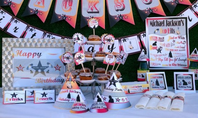 Michael Jackson Party Printable Pack Red, Black, Yellow